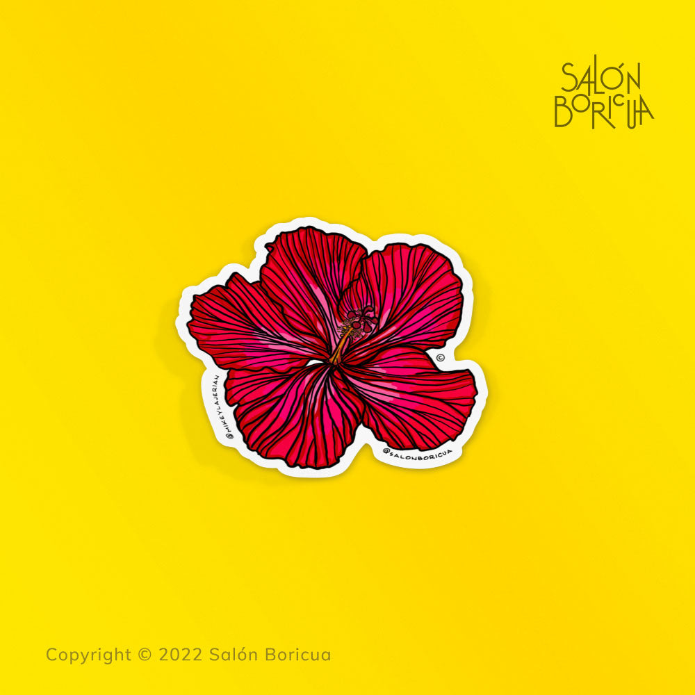Flor Amapola Roja (Premium Sticker) – Salón Boricua