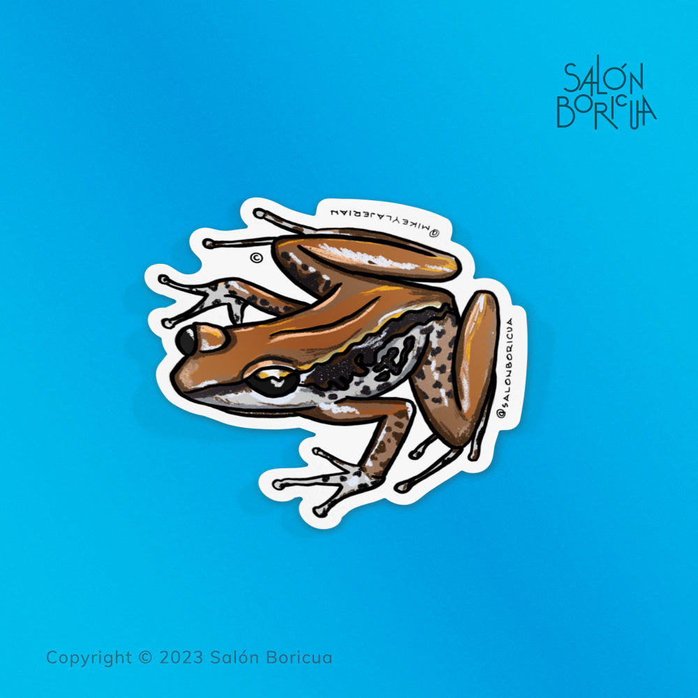 El Coquí Caoba (Premium Sticker) – Salón Boricua