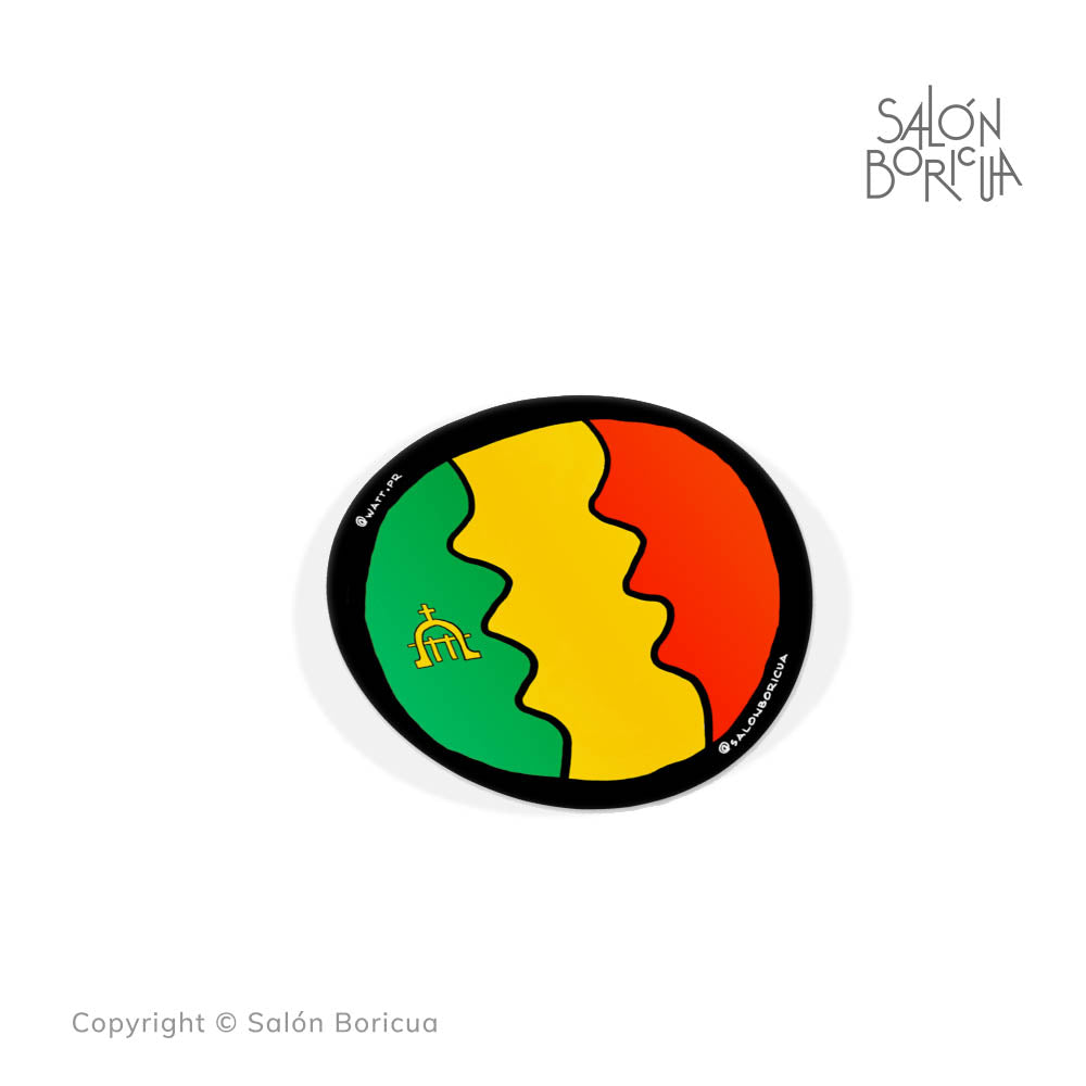Bandera: Loíza Rounded #45 (Premium Sticker) – Salón Boricua