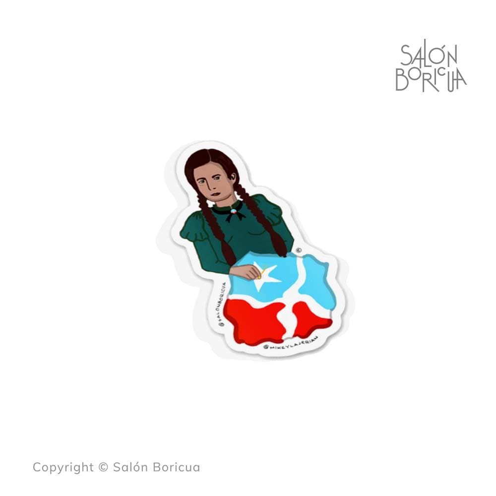 Mariana Bracety (Bracetti) Bordando (Premium Sticker) – Salón Boricua